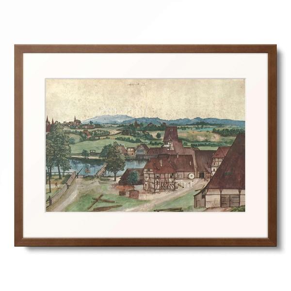 Durer, Albrecht 1471-1528."Drahtziehermuhle" (wirepuller mill), c. 1494. Hand-signed: "trotzichmull".Watercolour,28.6 × ...