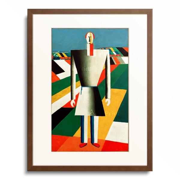 Malevitch, Kasimir 1879-1935."Farmer in the Field", 1928/32.Oil on plywood, 71.3 × 44.2cm.St Petersburg, Russian State M...