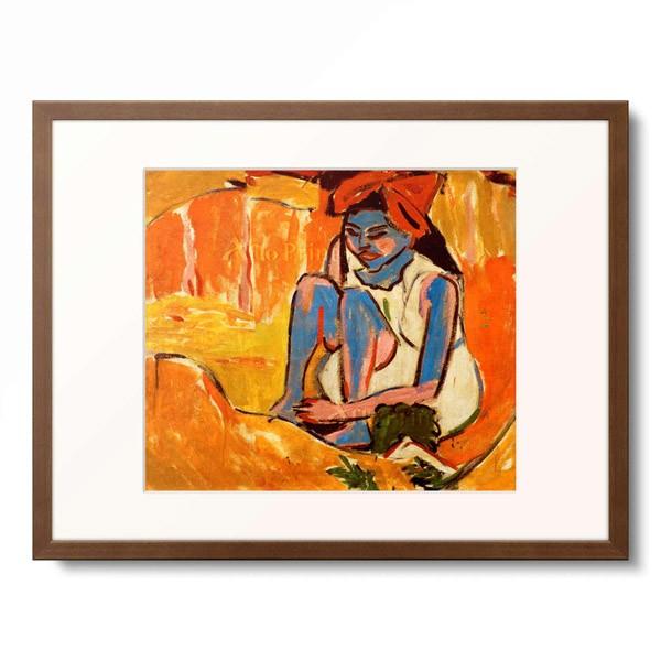 Kirchner, Ernst Ludwig 1880-1938."Das blaue Madchen in der Sonne"(Blue girl in the sun), 1910.Oil on canvas, 71 × 81 cm....