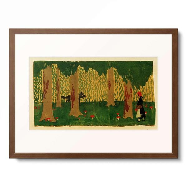 Macke, August; 1887-1914.Stage design for the play "Little Red Riding Hood" (theatre production of the fairy tale by Emi...