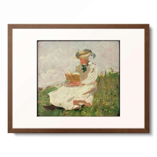 Marc, Franz 1880-1916."Woman Reading Outdoors", 1906.Oil on card, 28 × 30cm.Kochel am See, Franz Marc Museum.