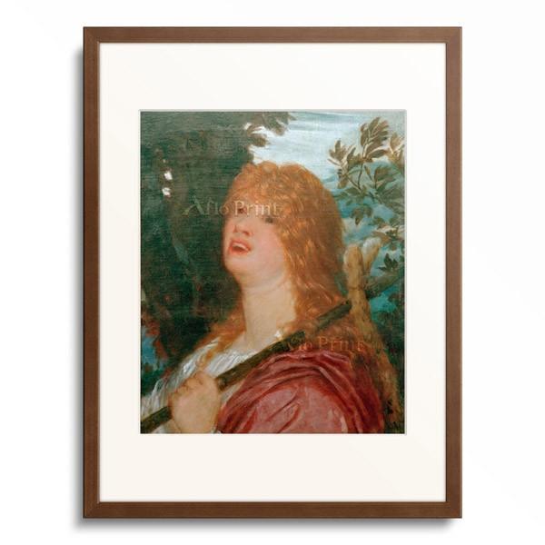 Bocklin, Arnold 1827-1901."Jagerin" (Huntress), 1869/71.Tempera on canvas,67.5 × 52.5cm.Loan of Foundation Merz, Vaduz.N...