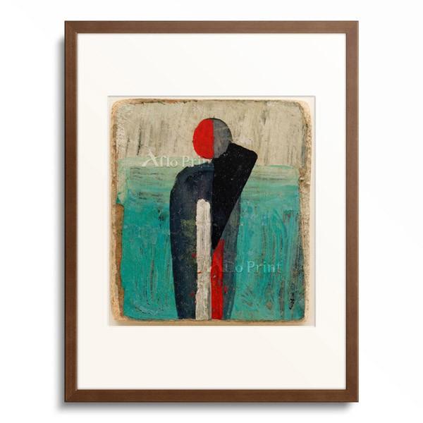 Malevich, Kasimir 1879-1935circle of."Symbolist figure", 1928/30.Oil on card, 7.7 × 6.9cm.Ernst Schwitters Collection.