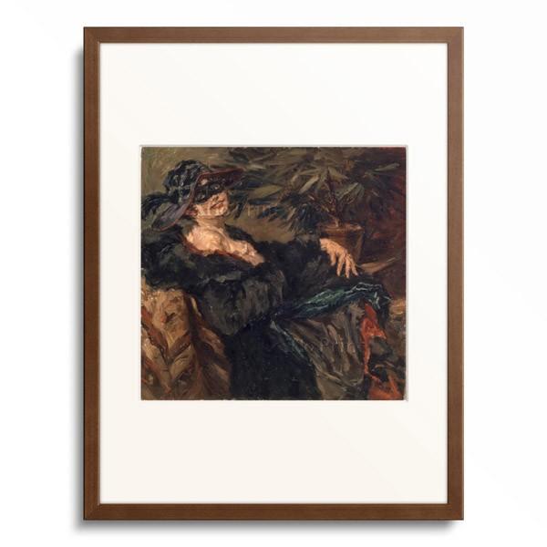 Corinth, Lovis,1858-1925,German painter."Frau mit Maske" (Woman withmasque).Oil on canvas, 89.2 x 90.5 cm.Kaunas, M K Ci...