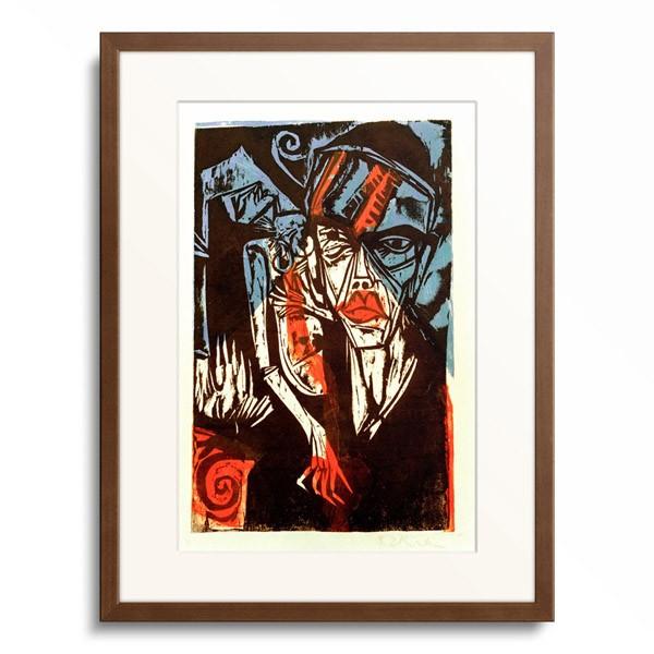 Kirchner, Ernst Ludwig,1880 - 1938,German artist."Kampfe (Qualen der Liebe) (Struggle (Torments of love), 1915.Colour wo...