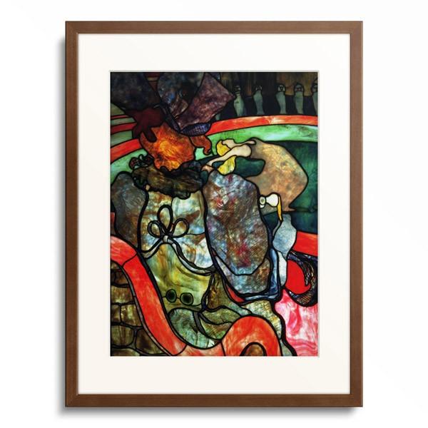 Arts &amp; Crafts / Glass:Stained glass window "Au Nouveau Cirque, Papa Chrysantheme".After a design by Henri de Toulous...