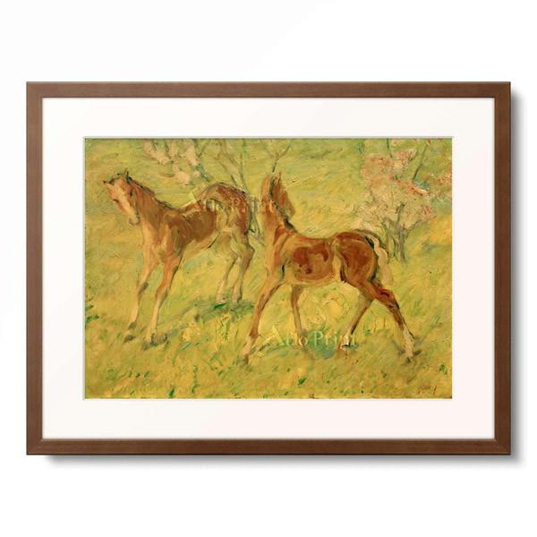 Marc, Franz;German painter, 1880-1916."Fohlen auf der Weide (Springende Fohlen) "(Foals on a pasture (Leaping foals)), 1...