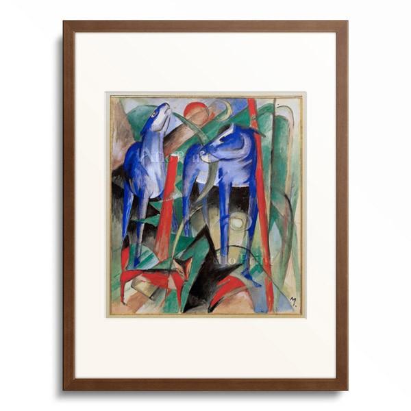 Marc, Franz 1880-1916."Schopfung der Pferde (Drei Fabeltiere) " (Creation of the horses (Three mythical creatures) ), 19...