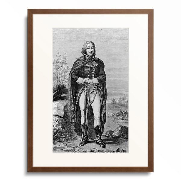 Hoche, Lazare French General.Montreuil 25.6.1768 - Wetzlar 19.9.1797.Portrait.Wood engraving by Charles Barbant after a ...