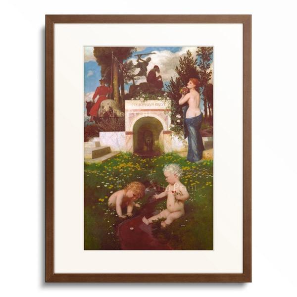 Bocklin, Arnold; Swiss painter. 1827-1901."Vita somnium breve", 1888.(Life, a short dream: Allegory of the three stages ...
