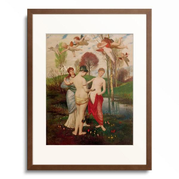 Bocklin, Arnold,1827-1901,Swiss painter."Fruhlingshymne" (Die drei Grazien) (Hymn to spring - the Three Graces), 1888.On...