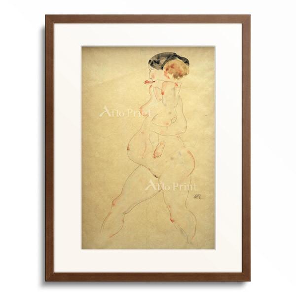 Schiele, Egon,1890-1918,Austrian painter."Schwangere Frau mit Kind auf dem Arm" (Pregnant woman carrying a child), 1912....