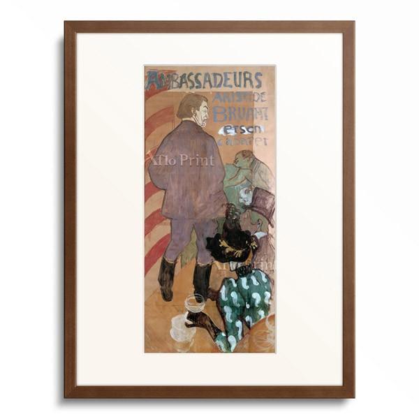 Toulouse-Lautrec, Henri de; 1864-1901."Ambassadeurs, Aristide Bruant et son cabaret", 1892.Poster design for the cabaret...