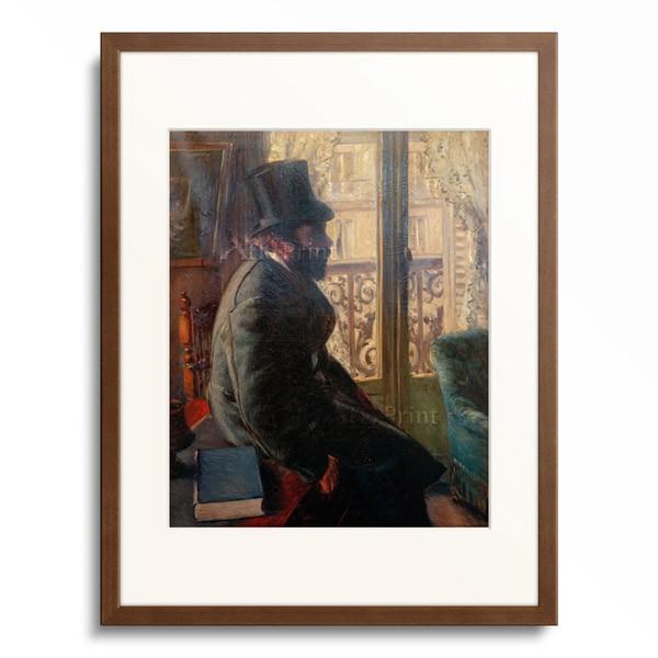Caillebotte, Gustave 1848-1894."Homme en chapeau haut de forme, assis pres du fenetre" (Man wearing Top Hat sitting next...