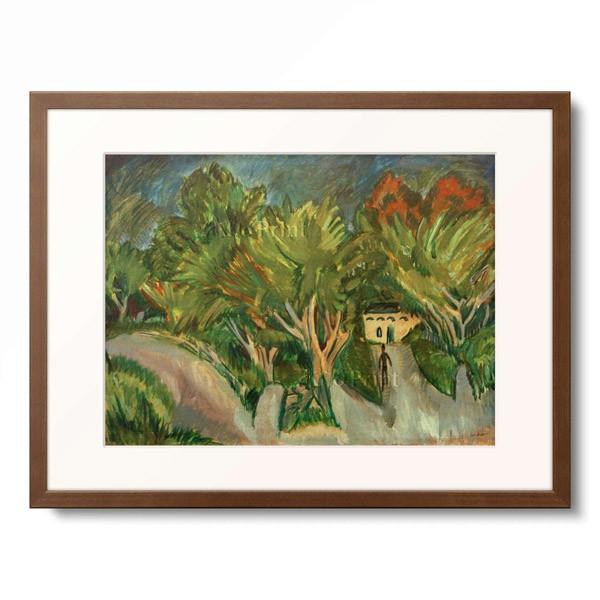 Kirchner, Ernst Ludwig 1880-1938."House under the trees (Fehmarn) ", 1913.Oil on canvas, 90,5 × 121 cm.Inv. Nr. NG 2/77B...