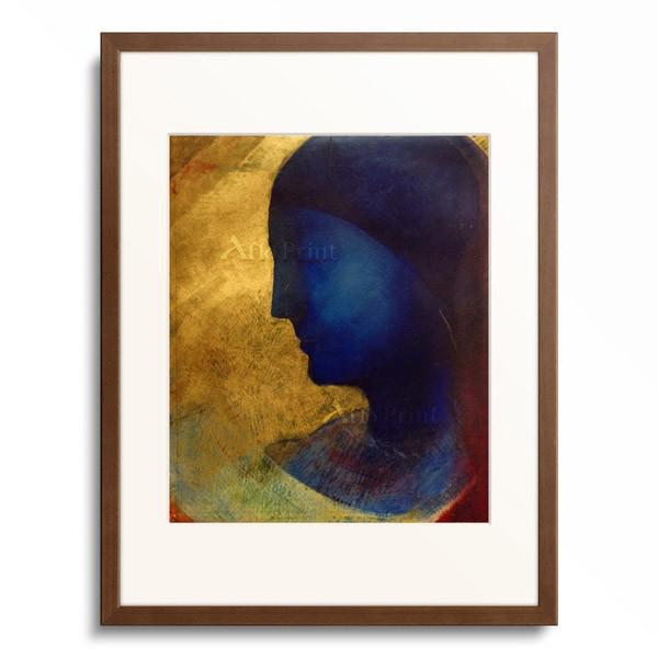 Redon, Odilon 1840-1916."La Cellule d’or, dit aussi: Le Profil Bleu" (The golden cell, or: The blue profile), 1892.Oil o...