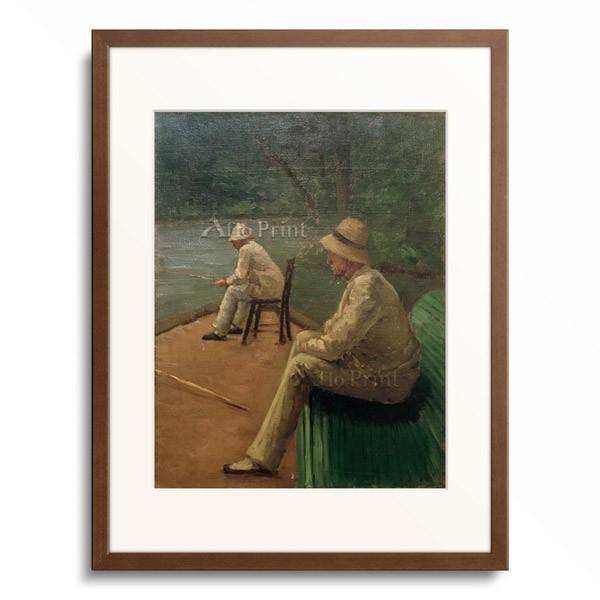 Caillebotte, Gustave 1848-1894."Pecheurs au bord de l’Yerres" (Fishing on Banks of the Yerres), 1878.Oil on canvas, 66 ×...