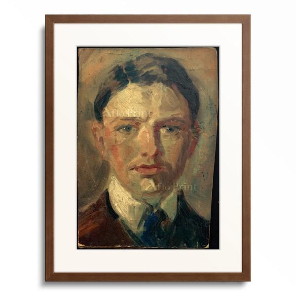 Macke, August.German painter;Meschede 3.1.1887 - (killed)Champagne 26.9.1914."Study for a self-portrait", 1907.Oil on ca...