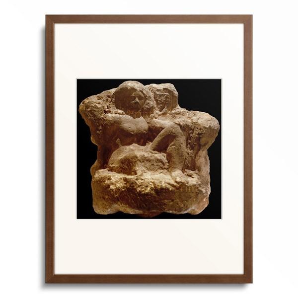 Macke, August 1887-1914."Sitzendes nacktes Madchen" (Seated nude girl), c. 1912.Stone, height 44 cm.Private Collection.