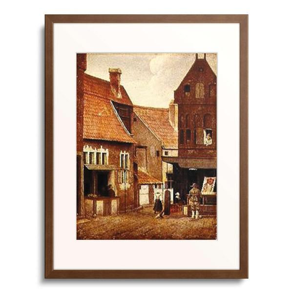 Artist:  Vrel, Jacobus,ab1654-1662 Imagetitle:  Strasenbild. Dimensions:  50 x 38,5 cm. Medium:  on oak wood Location:  ...