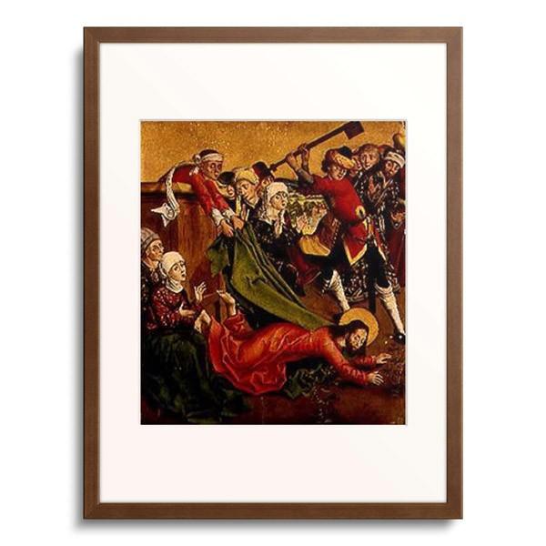 Artist:  Meister des Epitaphs des Florian Winkler Imagetitle:  Das Martyrium des hl. Jakob d.J. Location:  Budapest, Mus...