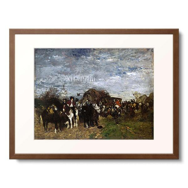 作家名:ヴィルヘルム・ディーツArtist:Diez, Wilhelm von 1837-1907 Imagetitle:Excellency travelling. Dimensions:40 x 51,7 cm カンバスに油彩所蔵:Ba...