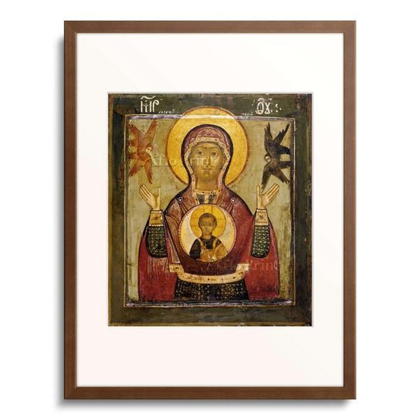 Artist:  Icon, Russian School,17.Jahrhundert Imagetitle:  Die Gottesmutter des Zeichens. Dimensions:  33 x 29 cm. Medium...