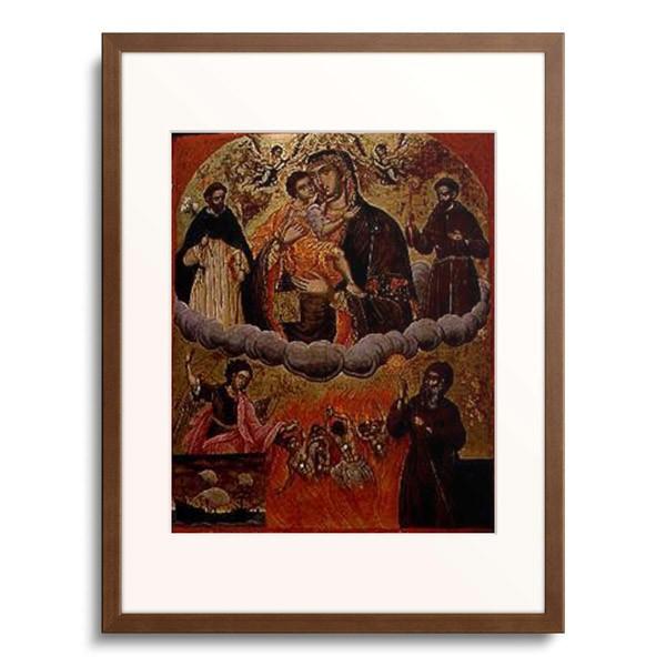 Artist:  Ikone, bulgarisch/makedonisch,17.Jahrhundert. Imagetitle:  Die Gottesmutter Geykophilousa mit Heiligen. Dimensi...