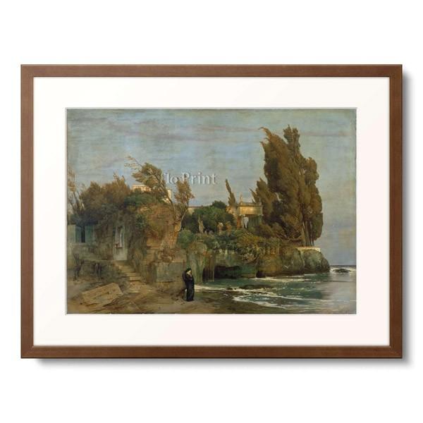 作家名:アルノルト・ベックリン  ( 1827年 - 1901年 ) 国籍:スイス ジャンル:象徴主義 Artist: Bocklin, Arnold,1827-1901 Imagetitle:Villa by the sea. 2. Ve...
