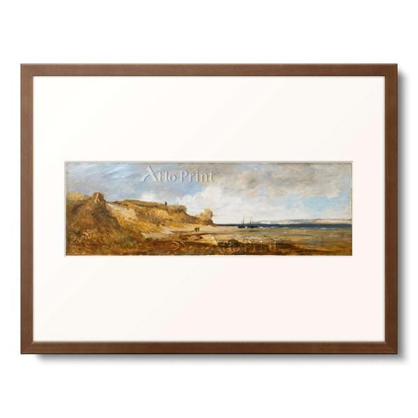 Artist:  Schleich d.A., Eduard,1812 - 1874 Imagetitle:  Am Strand von Scheveningen. Dimensions:  14,5 x 41 cm Medium:  w...
