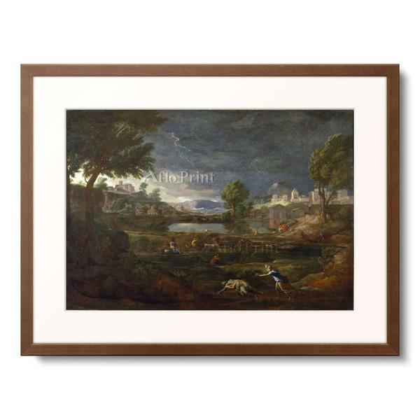 作家名:ニコラ・プッサンフランスの画家バロック・古典主義Artist: Poussin, Nicolas,1594-1665 Imagetitle:Landscape during a Thunderstorm with Pyramus a...