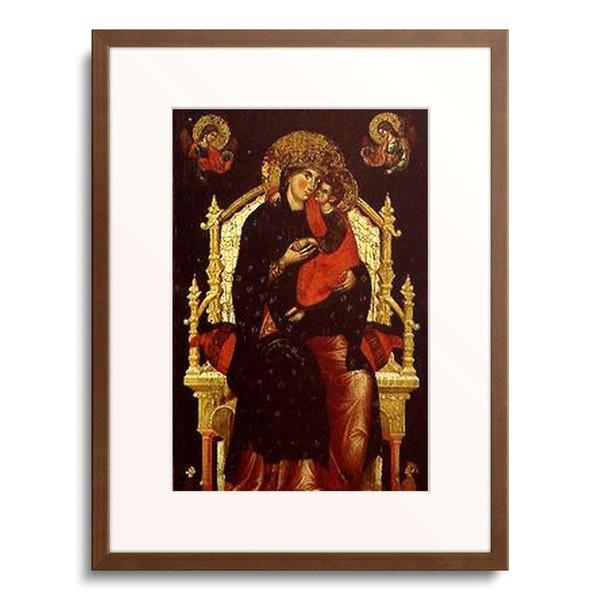 Artist:  Meister, Venezianischer,14.Jahrh. Imagetitle:  Madonna mit Kind, zwei Engeln und Stifterfiguren. Location:  Mos...