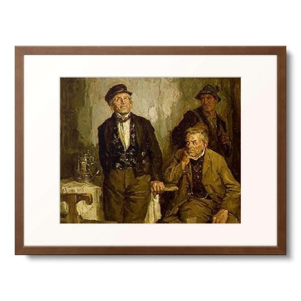 Artist:  Best, Hans,1874-1942 Imagetitle:  Drei Manner in der Schenke. Dimensions:  71 x 86 cm. Medium:  Oil/Wood Locati...