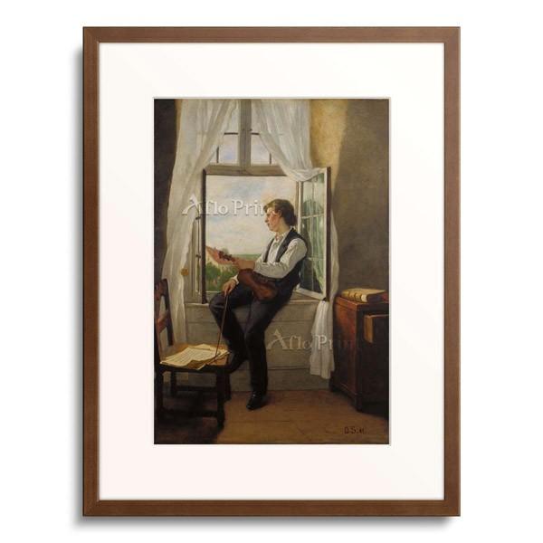 Artist:  Scholderer, Otto Franz,1834-1902 Imagetitle:  The Violinist at the Window. 1861 Dimensions:  150 x 103 cm Mediu...