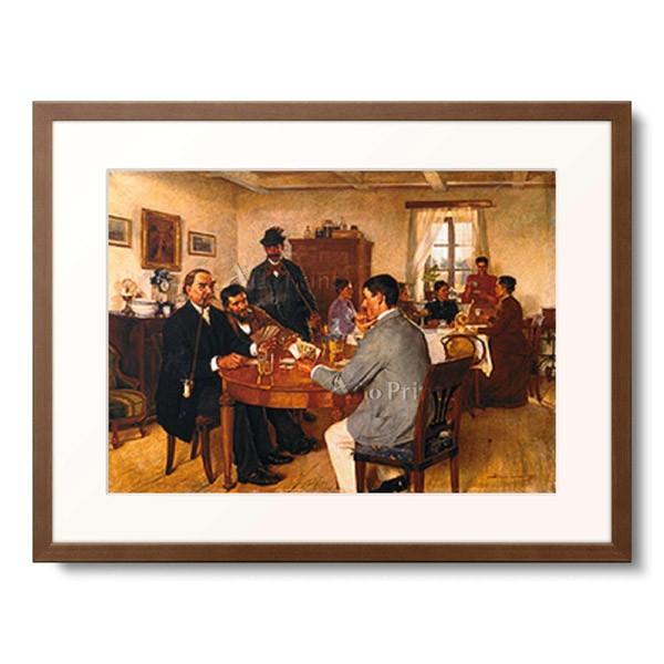 Artist:  Bihari, Sandor,1855-1906 Imagetitle:  Sonntagnachmittag beim Kartenspiel. Location:  Privatbesitz Ungarn