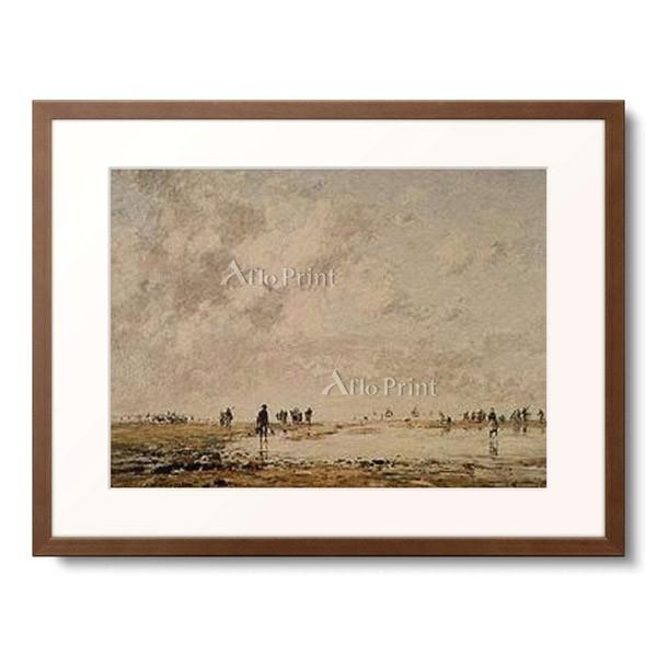 作家名:ウジェーヌ・ブーダン印象派Artist:Boudin, Eugene,1824-1898 Imagetitle:Bei Ebbe in Etaples. 1896 所蔵:Bordeaux, Musee des Beaux-Arts