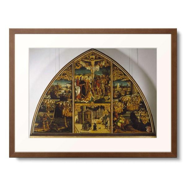 Artist:  Burgkmair d.A., Hans,1473-1531 Imagetitle:  Basilika Sta.Croce. Christus am Kreuz, Basilika, Legende der hl.Urs...