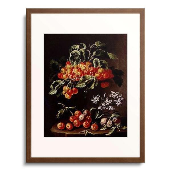 Artist:  Castelli, Giovan(Lo Spadino),1659-nach 1703 Imagetitle:  Glasaufsatz mit Kirschen und Blumen Dimensions:  44,5 ...