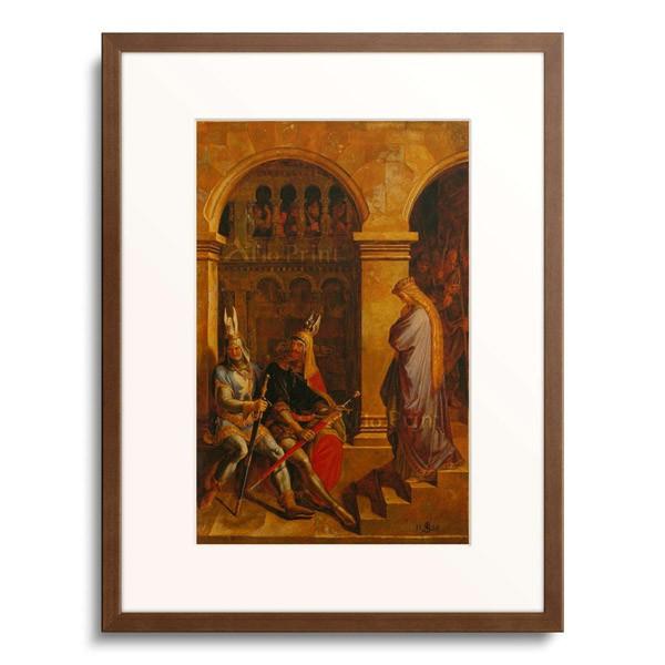 Artist:  Schnorr von Carolsfeld, Julius,1794-1872 Imagetitle:  Hagen und Volker verweigern Kriemhild den Grus. 1830 Dime...