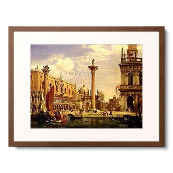 Artist:  Kirchner, Albert Emil,1813-1885 Imagetitle:  Ansicht der Piazzetta und Piazza di S.Marco in Venedig. 1863 Dimen...