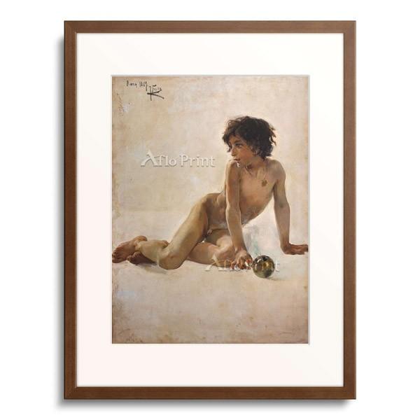 Artist:  Sorolla, Joaquin,1863-1923 Imagetitle:  Bildnis eines nackten Knaben(Akademia) 1887 Location:  Valencia, Mus.de...