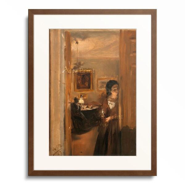 所蔵: ノイエ・ピナコテークバイエルン州立絵画コレクションArtist: Menzel, Adolph von,1815-1905 Imagetitle: Living-room with the artist's sister. 1847...