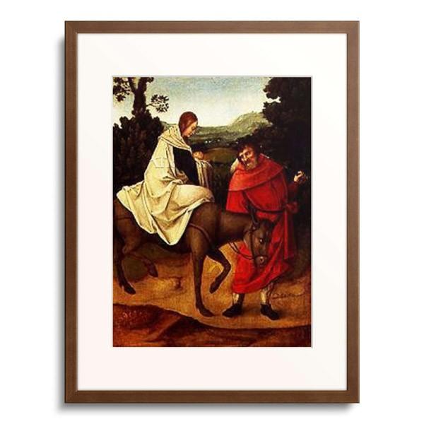 Artist:  Meister, Niederrheinischer Imagetitle:  Die Flucht nach Agypten Location:  Bayer.Staatsgemaldesammlungen