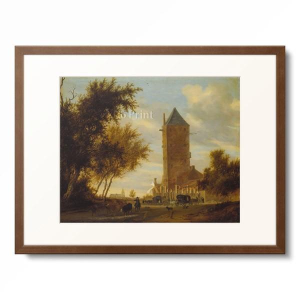 所蔵: アルテ・ピナコテークバイエルン州立絵画コレクションArtist: Ruysdael, Salomon van,1602-1670 Imagetitle: The Watchtower at the country road. Pro...