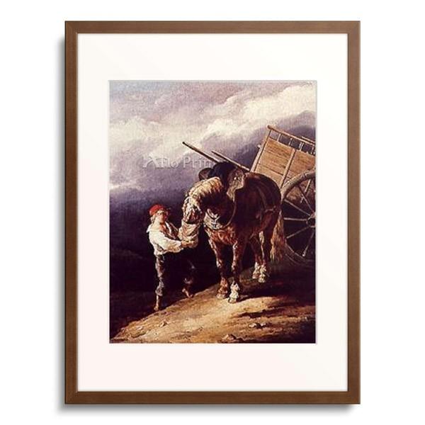 作家名:テオドール・ジェリコー国籍:フランスジャンル :ロマン派Artist: Gericault, Theodore,1791-1824 Imagetitle:Stallbursche einem Pferd Hafer gebend. ...