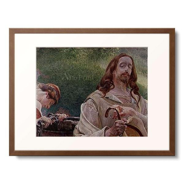 Artist:  Malczewski, Jacek,1854-1929 Imagetitle:  Christ and the Samaritan woman at the well. 1910 Dimensions:  73 x 93 ...