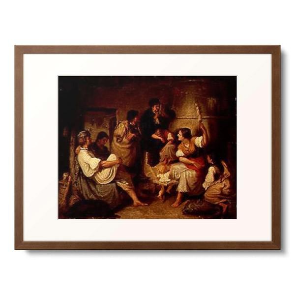 Artist:  Munkacsy, Mihaly,1844-1900 Imagetitle:  Vorlesen in der Bauernstube. 1865 Location:  Budapest, Ungarische Natio...