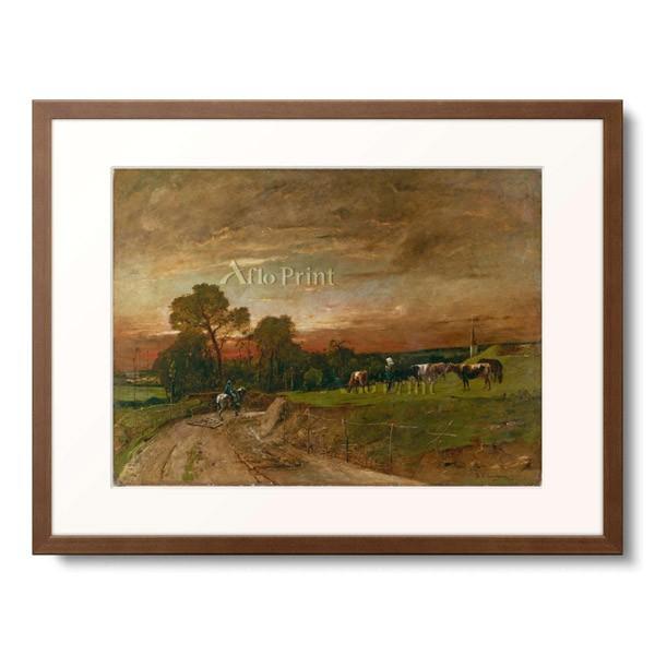 Artist:  Munkacsy, Mihaly,1844-1900 Imagetitle:  Heimkehr im Abendrot. 1882. Location:  Budapest, Ungarische Nationalgal...