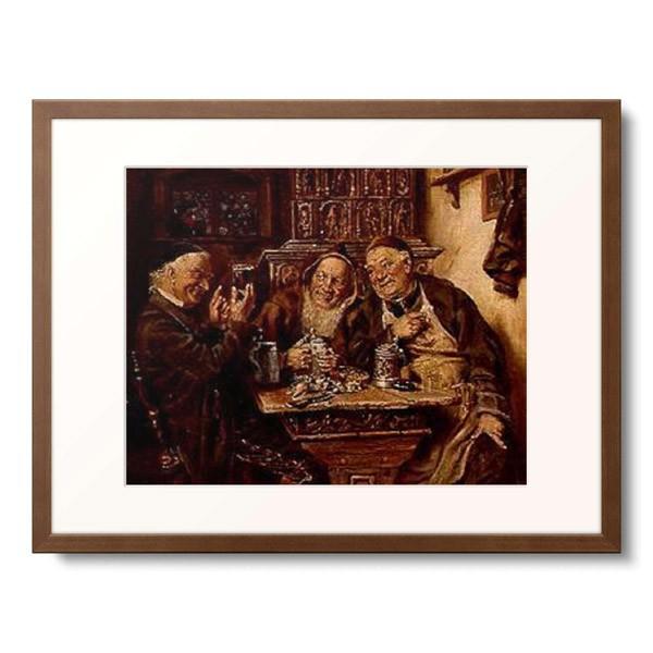 Artist:  Martin, Paul,1821-1901 Imagetitle:  Drei frohliche Zecher in einer alt- deutschen Stube. 1890. Dimensions:  20,...