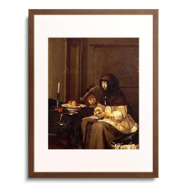 作家名:ヘラルト・テル・ボルフArtist:Borch, Gerard ter,1617-1681Imagetitle:Woman peeling apples. About 1661 Dimensions:36,3 x 30,7 cm. ...